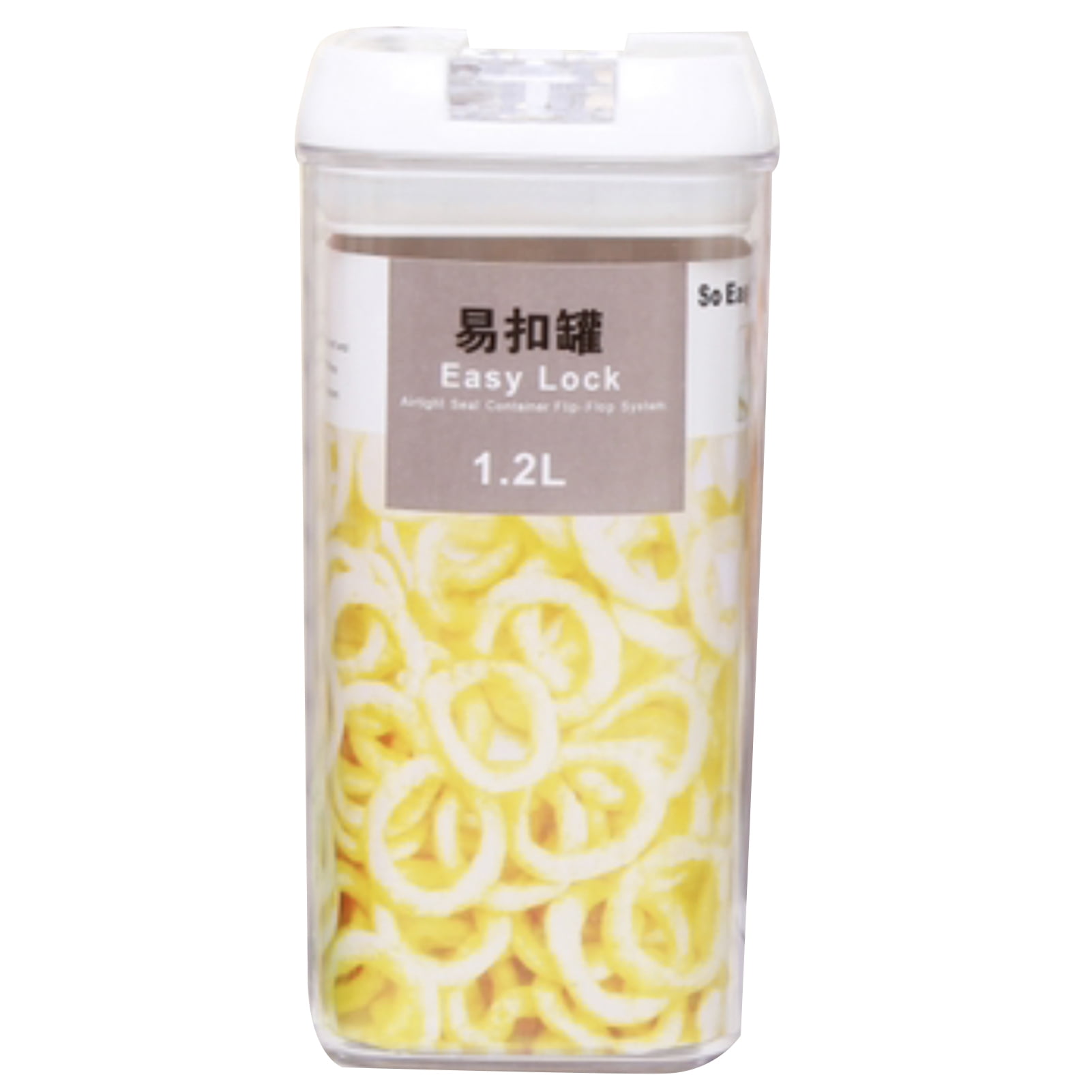 Huanledash Rectangular Dry Food Cereal Flour Beans Airtight Storage ...