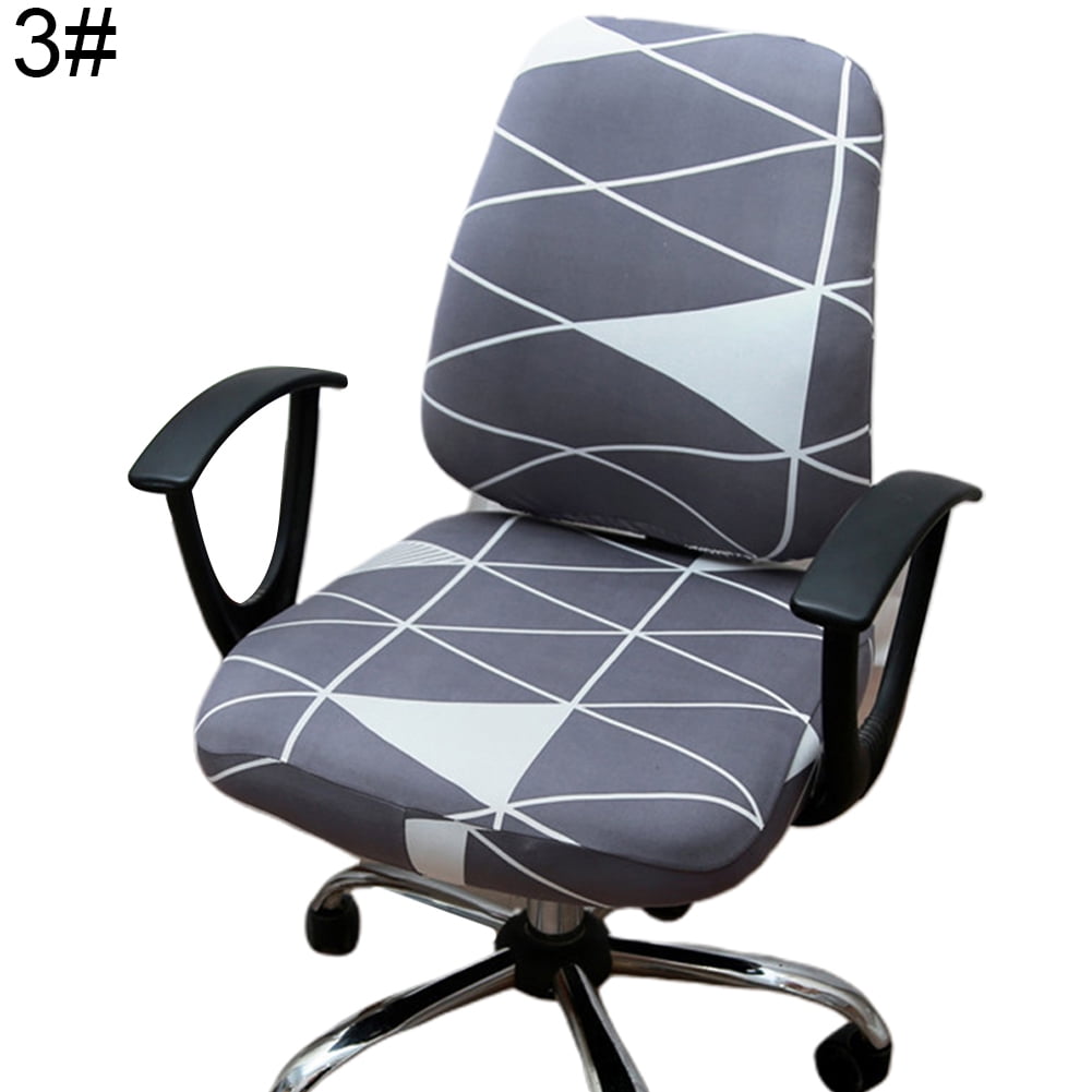 Huanledash Stretchy Split Chair Cover Office Armchair Protector Seat ...