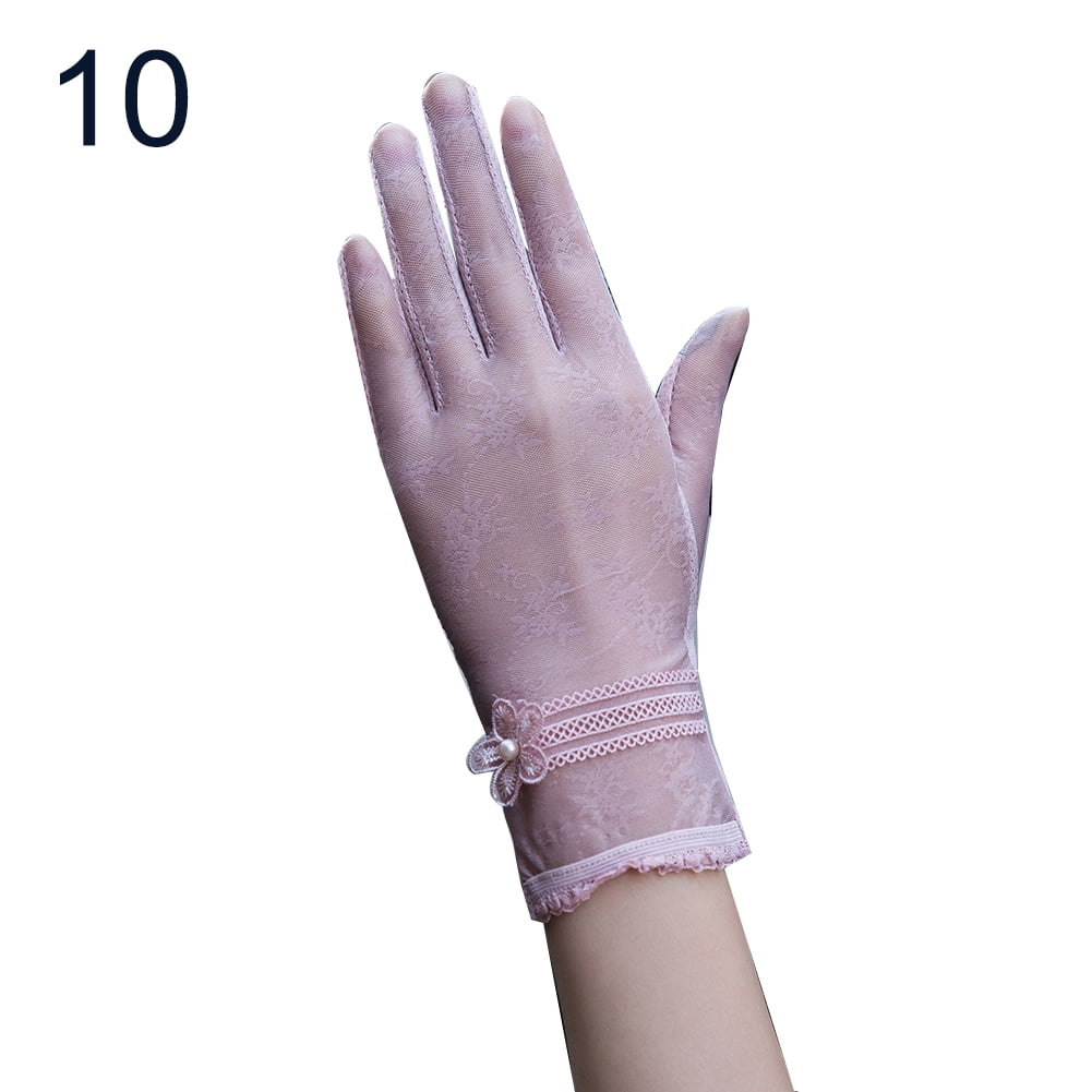 Huanledash Summer Driving Women Touch Screen Sunscreen Gloves Anti-UV ...