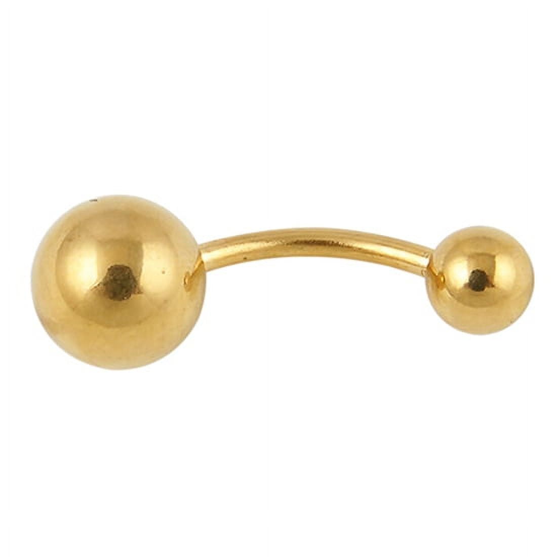 Huanledash Surgical Stainless Steel Ball Barbell Belly Navel Ring ...