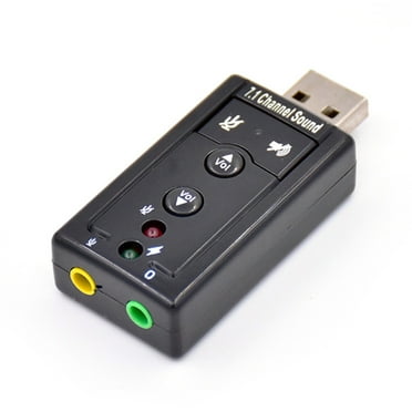 7.1 External USB Sound Card Adapter 3.5mm Audio Jack Virtual For PC ...