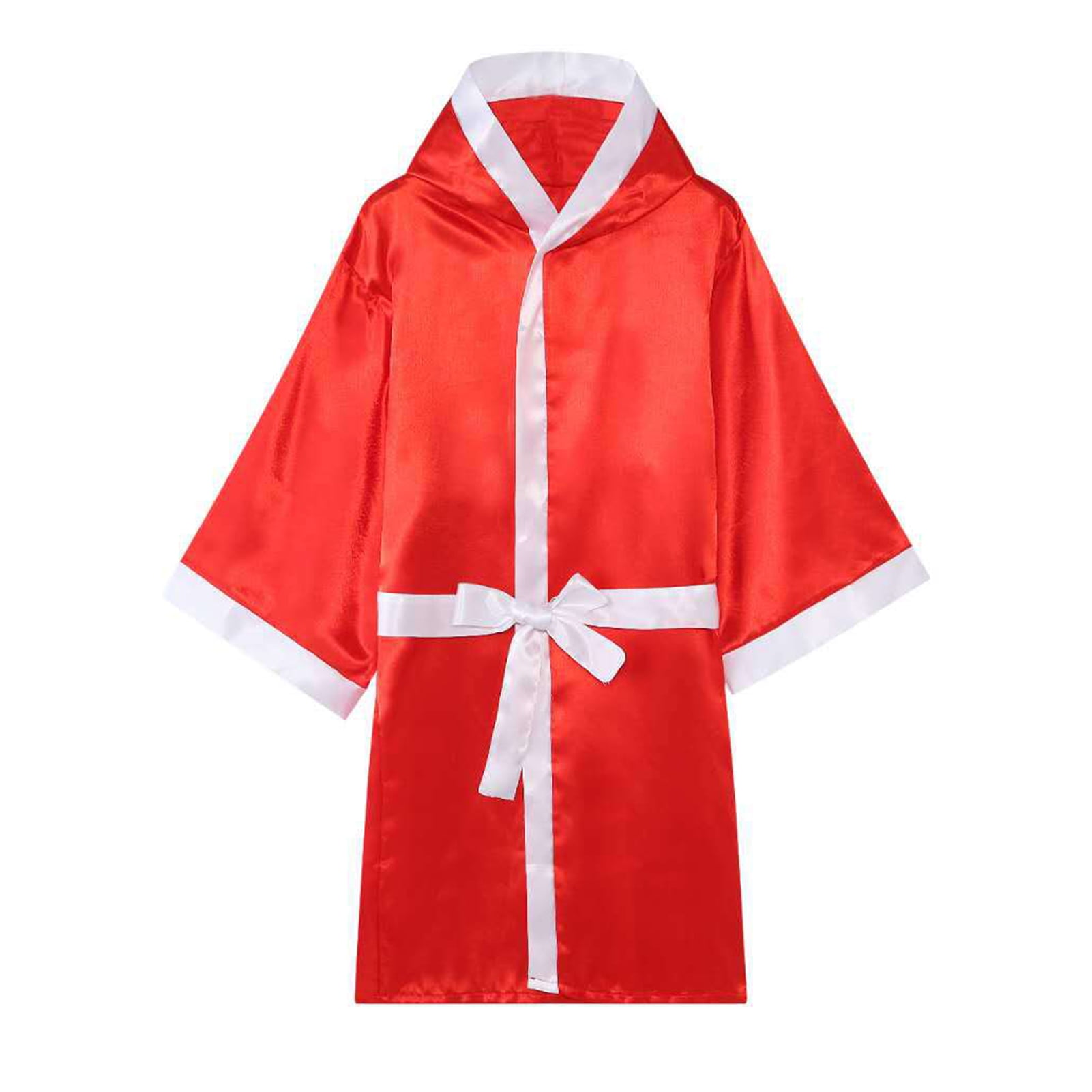 Huanledash Unisex Long Sleeve Belt Competition Training Boxing Robe ...