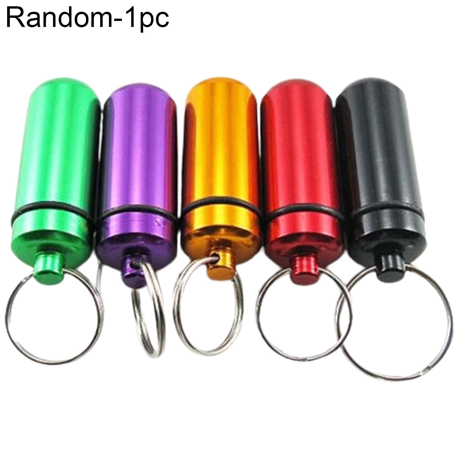 Huanledash Waterproof Mini Key Ring Medicine Pill Bottle Box Tablet ...