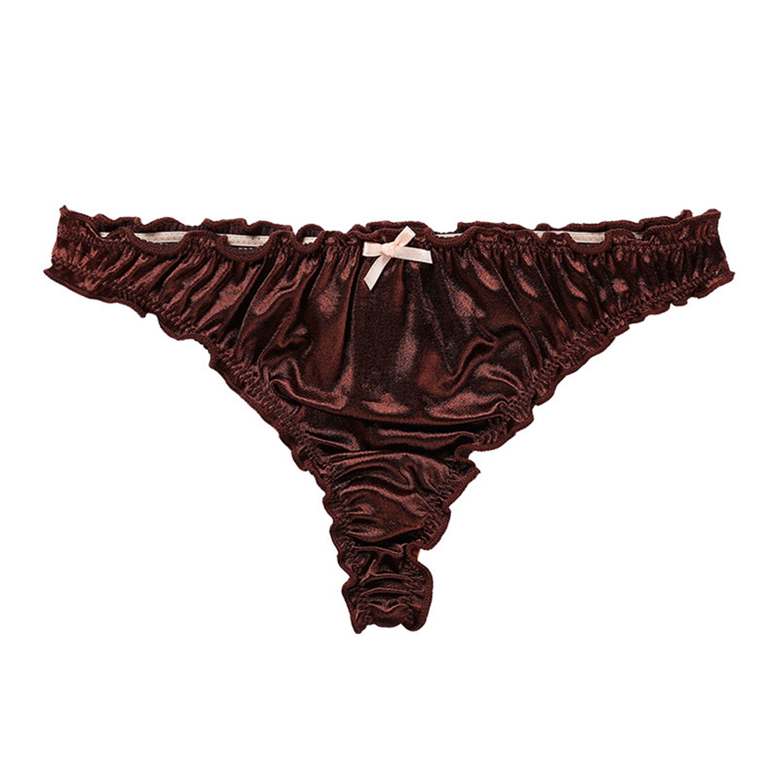 Huanledash Women Panties Mid Waist Pleated Comfortable Breathable Soft ...