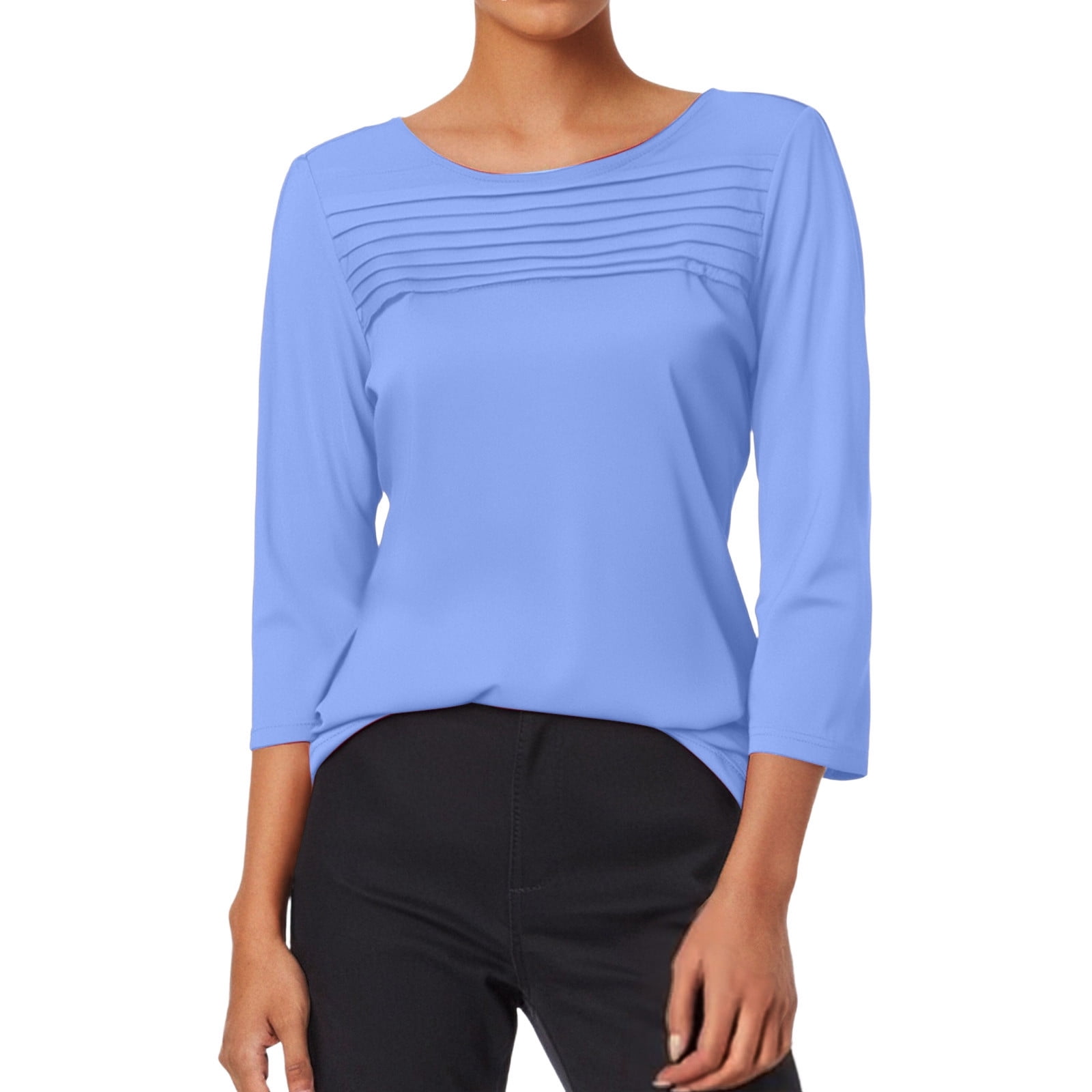 Huanyaaa Trendy Plus Size Tops for Everyday Wear Loose Fit Comfortable ...