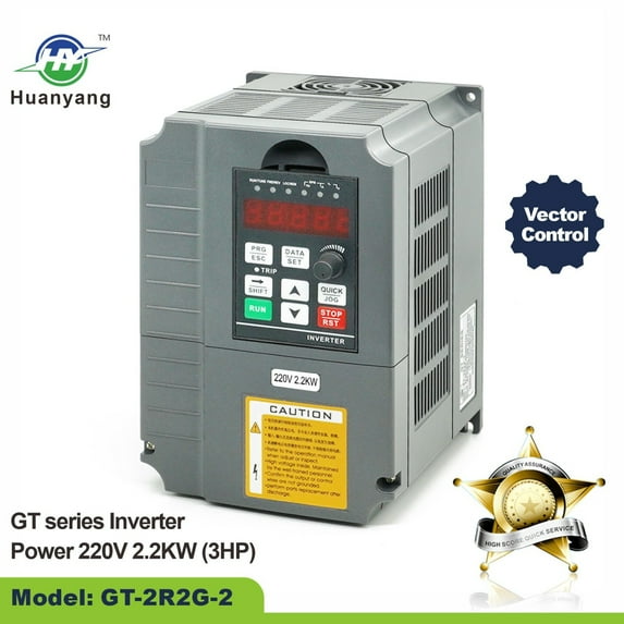 Huanyang VFD 220V 3HP 2.2kW Vector Control Inverter CNC single phase to ...