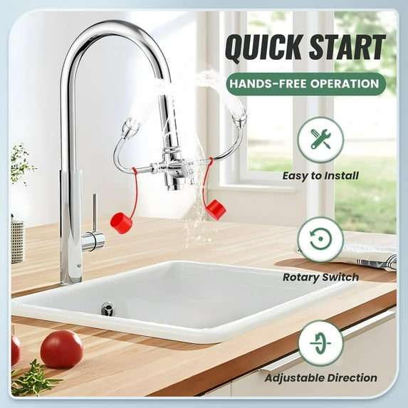 Huanyu Faucet Mounted Eyewash Station 360°Rotation Emergency Eye Wash ...