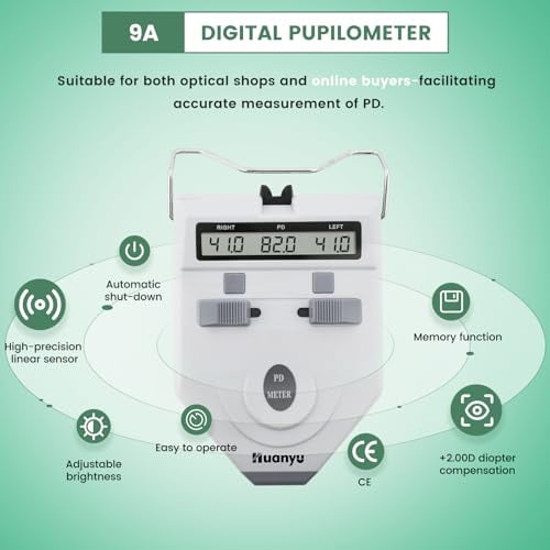 Huanyu Optical Digital Pupilometer with Memory Function LED Pupil ...