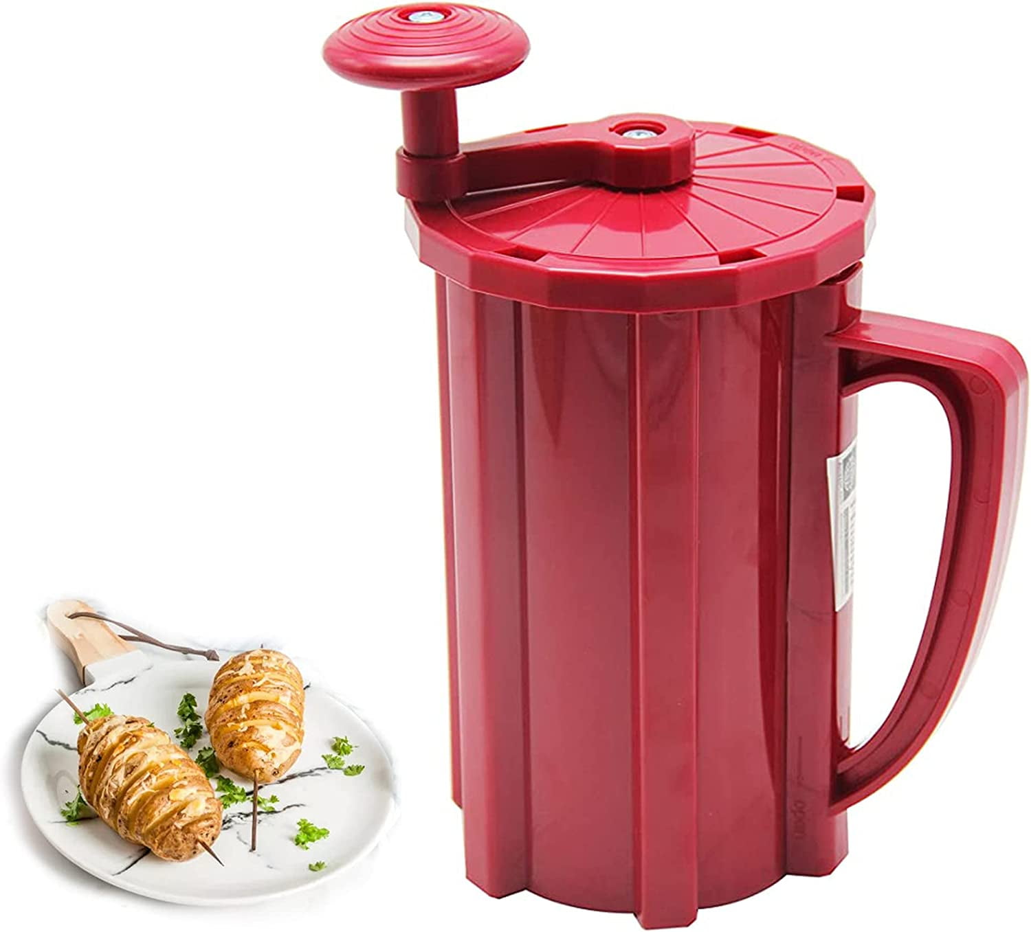 Huanyu Tornado Spiral Cutter Manual Spiralizer Vegetable Slicer Stainless Steel Spiral Twist ...