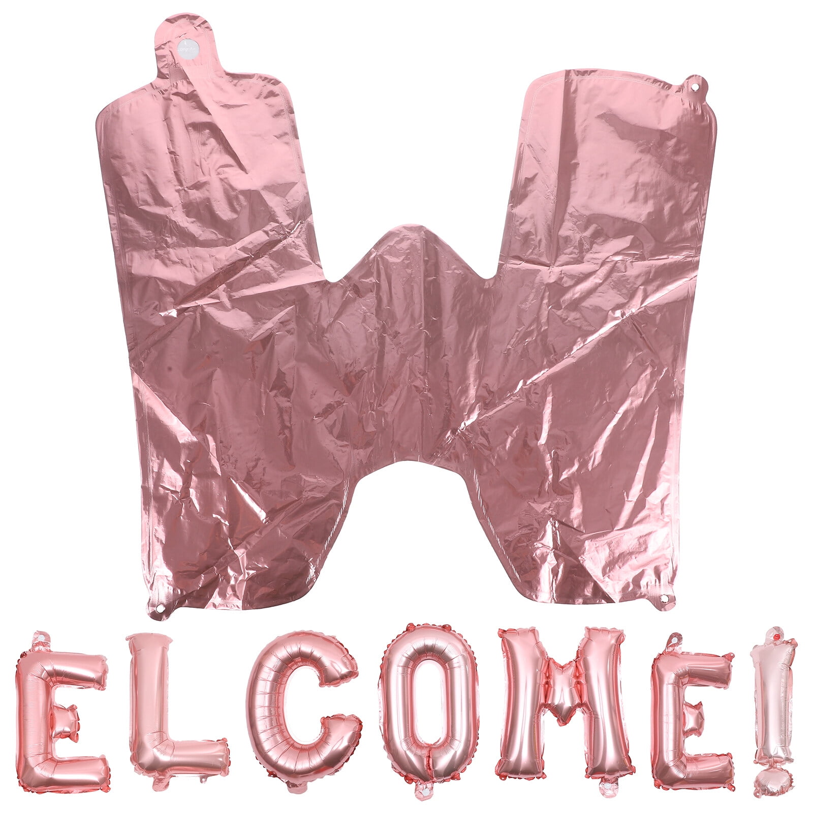 OUNONA Rose Gold Welcome Balloons for Decoration Made of Aluminium Film ...