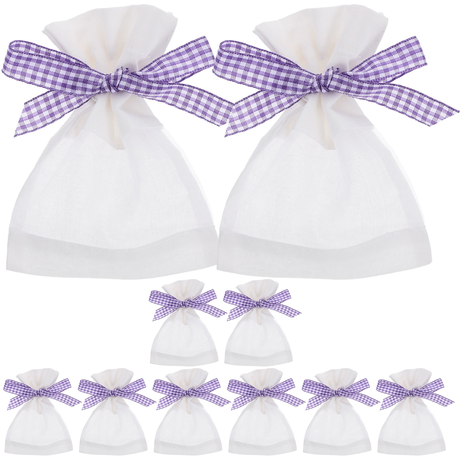 OUNONA 10pcs Lavender Sachet Bags Refillable Fragrance Pouches Clear ...
