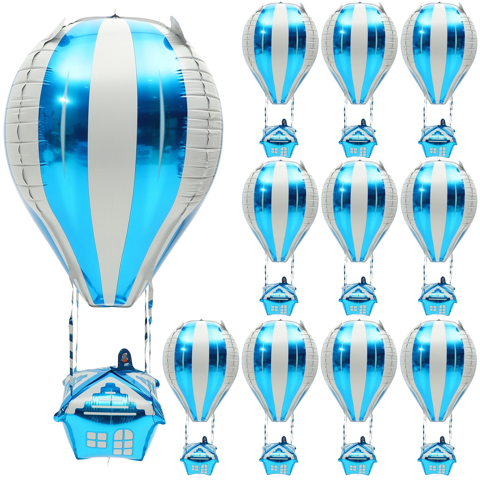 Huaq 10pcs Hot Air Balloon Shape Aluminum Film Balloons Party Balloons ...