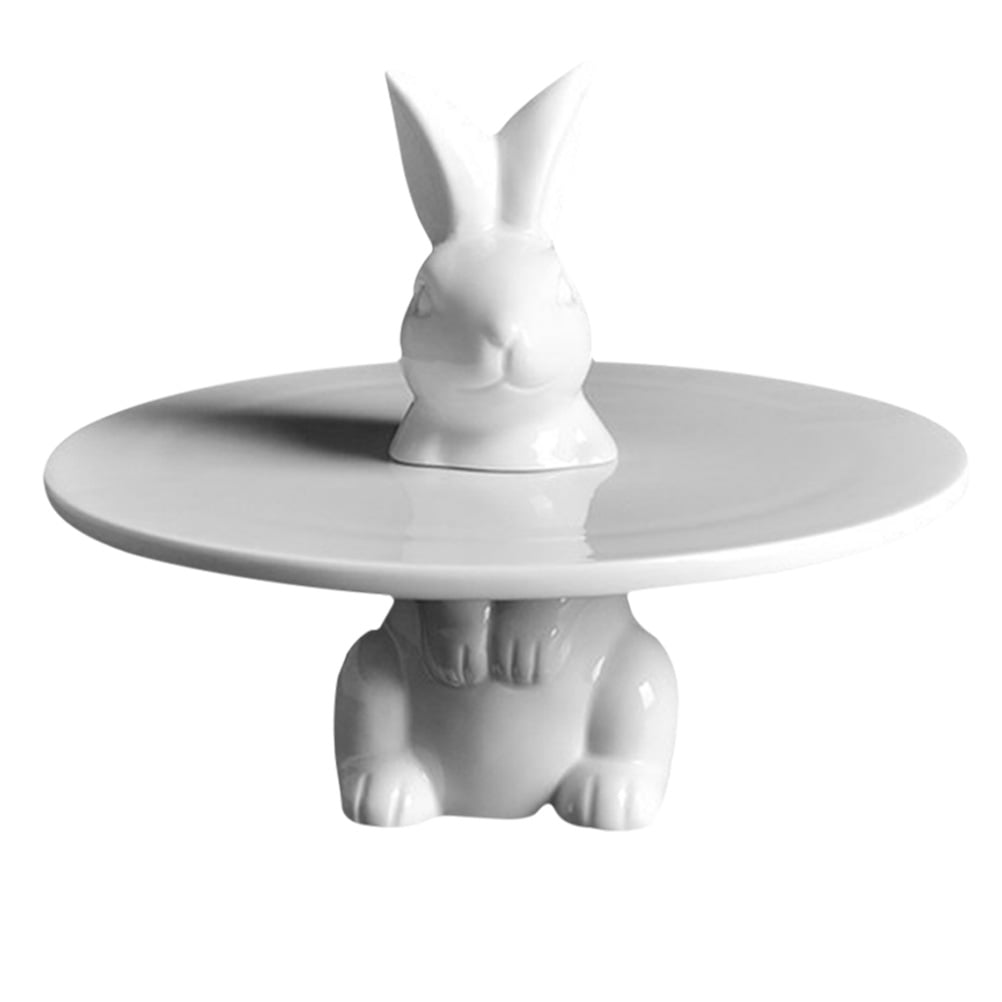 Huaq 1pc Bunny Shape Cake Stand Fruit Serving Stand Dessert Cookie ...