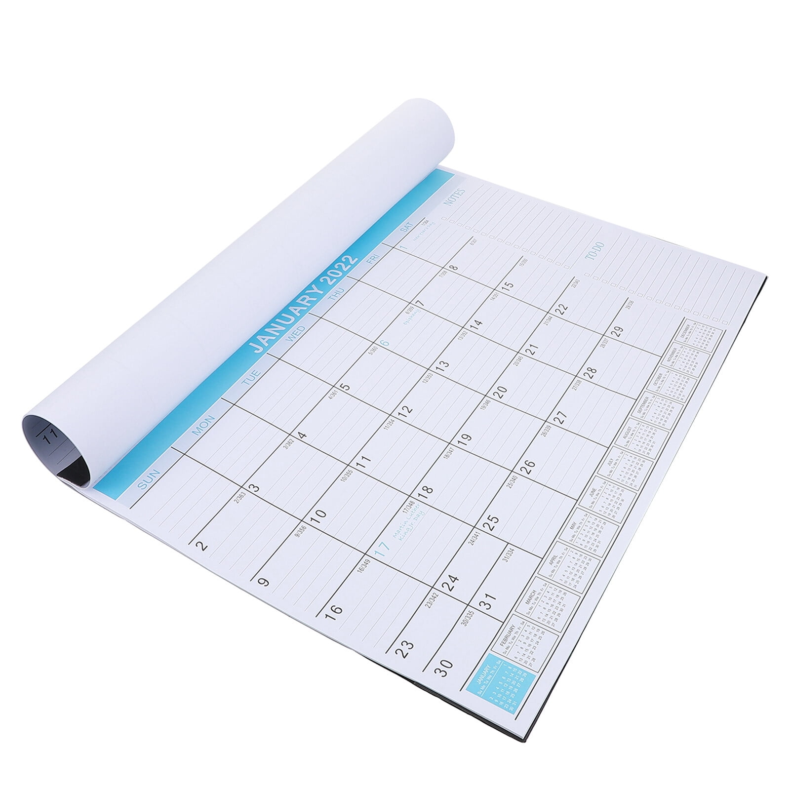 Huaq 2022 English Calendar Notepad (Blue Classic) - Walmart.com