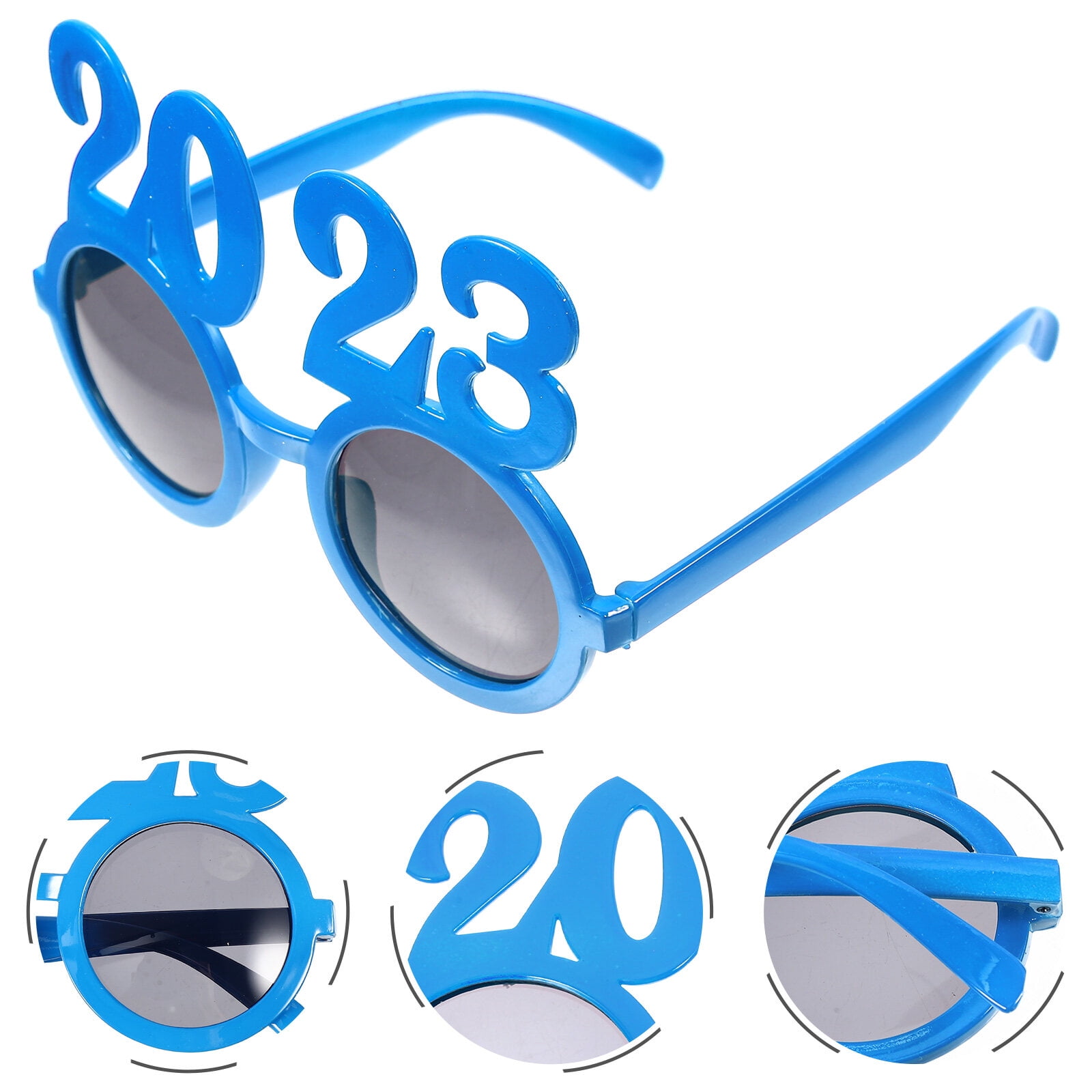 Huaq 2023 Digital Shaped Glasses Party Funny Glasses Props (Blue ...