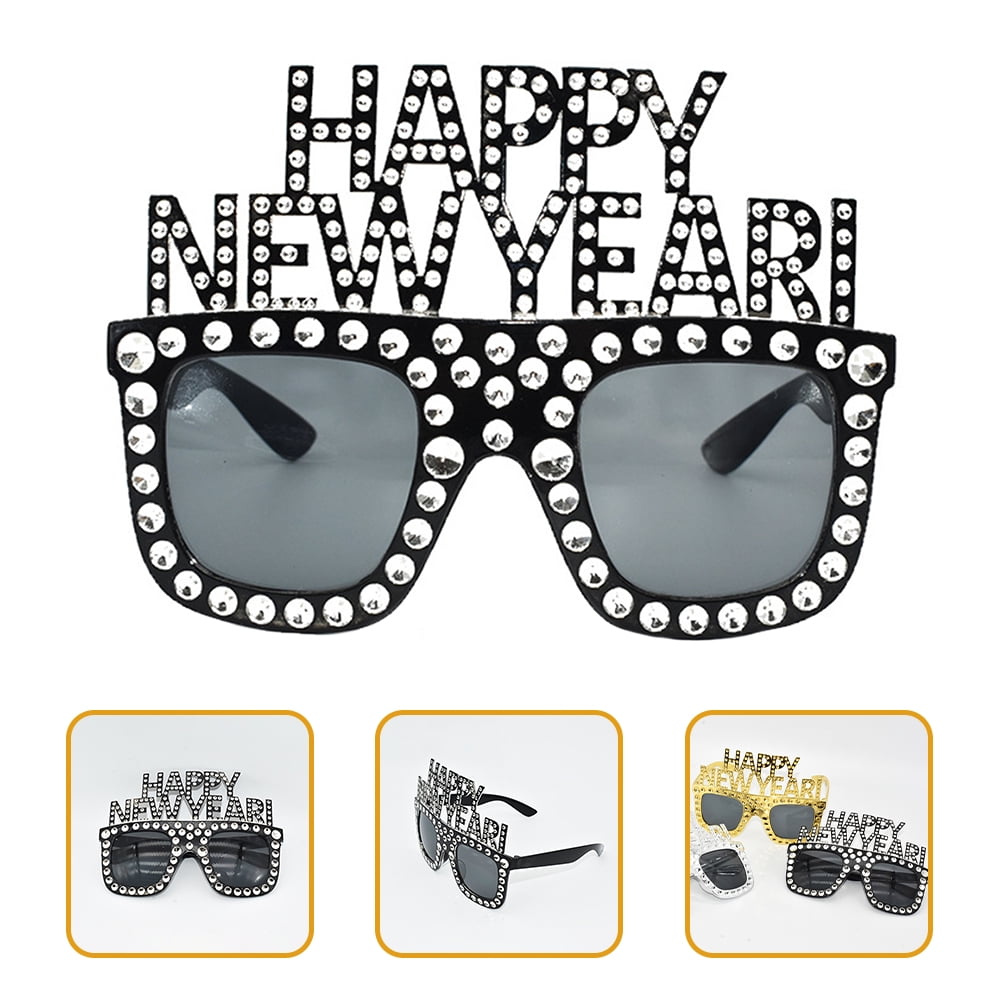 Huaq 2023 New Year Glasses HAPPY NEW YEAR Funny Glasses New Year's Eve ...