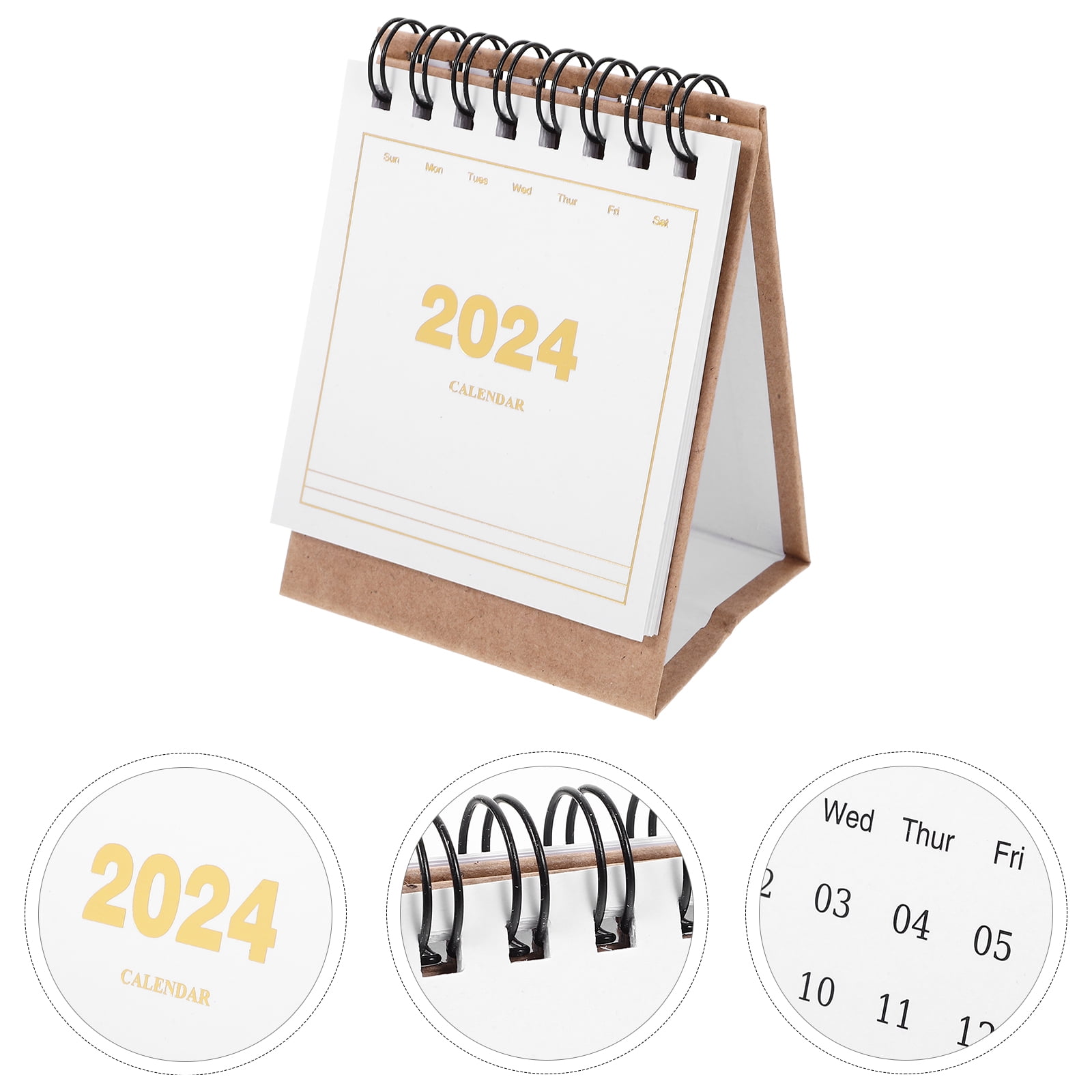 Moluckfu Mini Desk Calendar Paper Home Decor Office Supply 1Pcs 4.13X2 ...