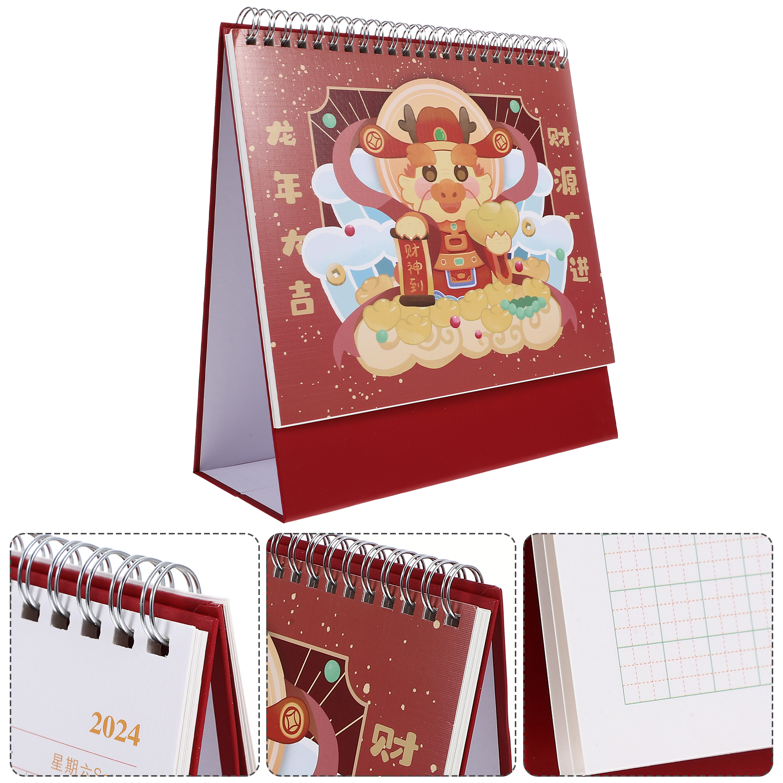 Huaq 2024 desktop calendar monthly calendar planner (A5 Year of the ...