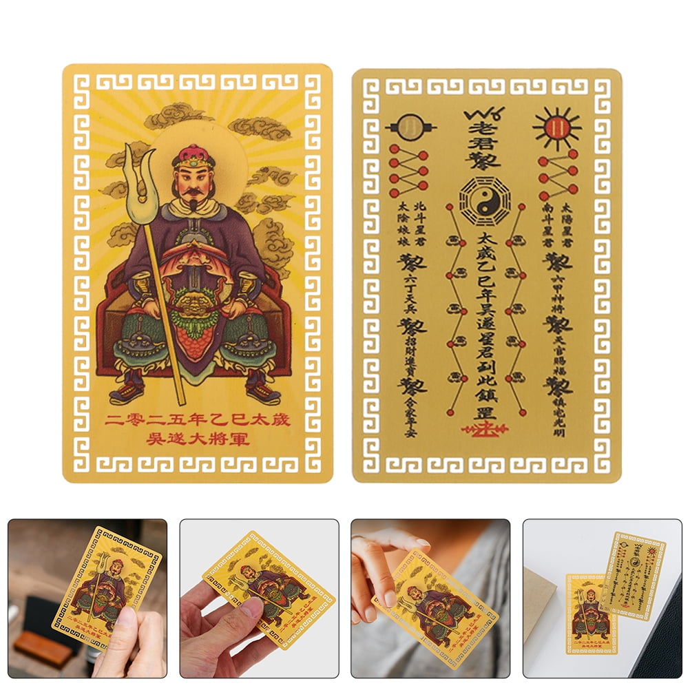 Huaq 2025 Year of the Snake Yi Si Year Tai Sui Gold Card Wu Sui General ...