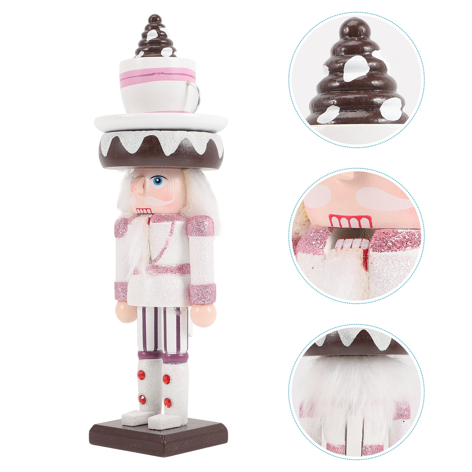 Huaq 25CM Girly Heart Nutcracker Candy Glitter Cake Glitter Puppet ...