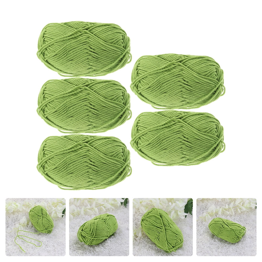 Huaq 5 strands of milk cotton yarn handmade crochet DIY sweater pure ...