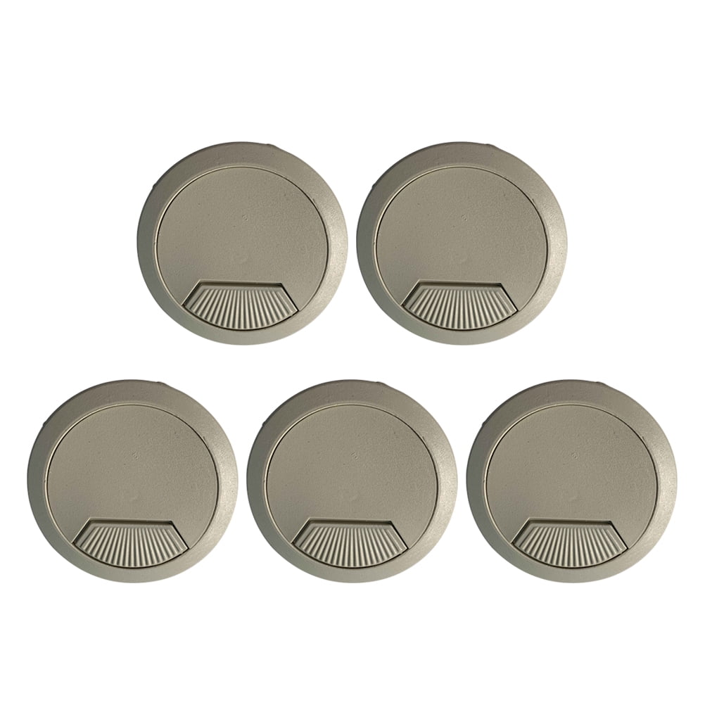 Huaq 5pcs 50mm Computer Desk Cable Coil Out Hole Covers Brushed Texture ...