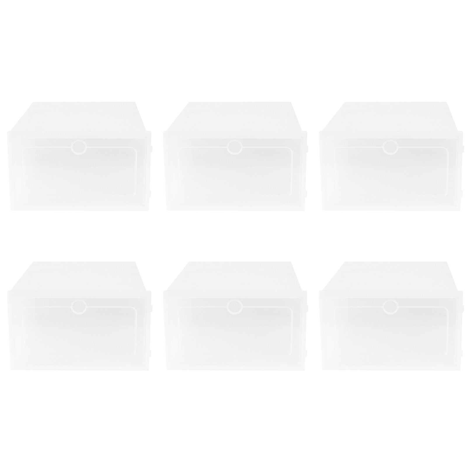 Huaq 6PCS Thicken Shoes Box Transparent Stackable Shoes Storage Box ...