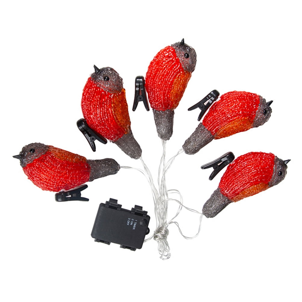 Red Cardinal Bird LED String Lights for Decoration Create Warm ...