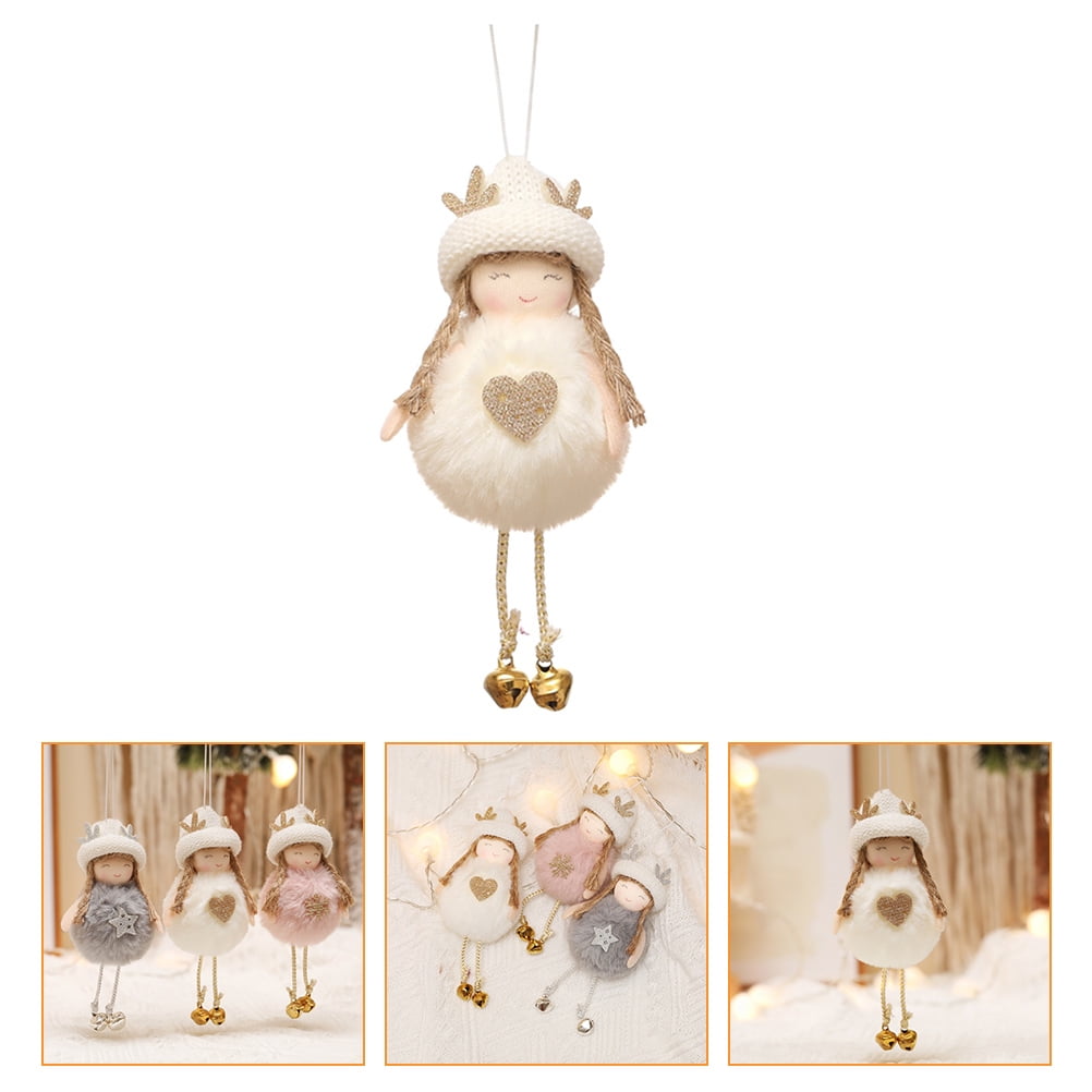Huaq Christmas plush antler angel little girl decoration hair ball ...