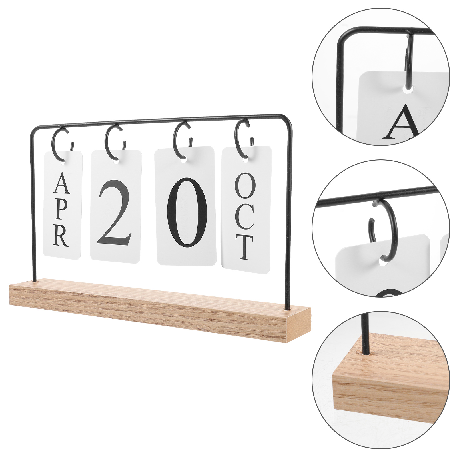 Moluckfu 1Set Perpetual Calendar in Black for Desktop Decoration and ...