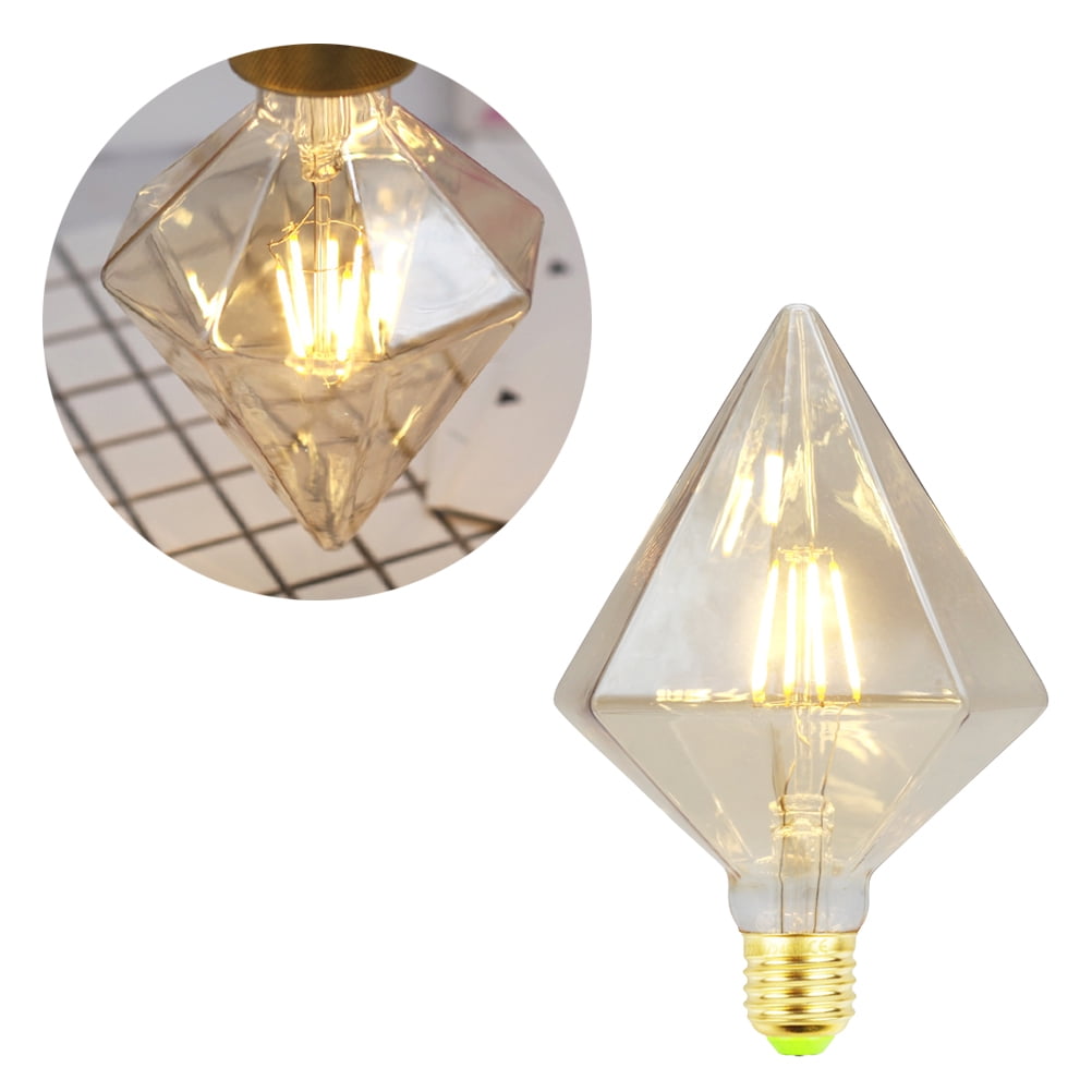 Huaq Edison Bulb Shaped Lamp Retro Gold Diamond Lamp (220-240V 4W Warm ...