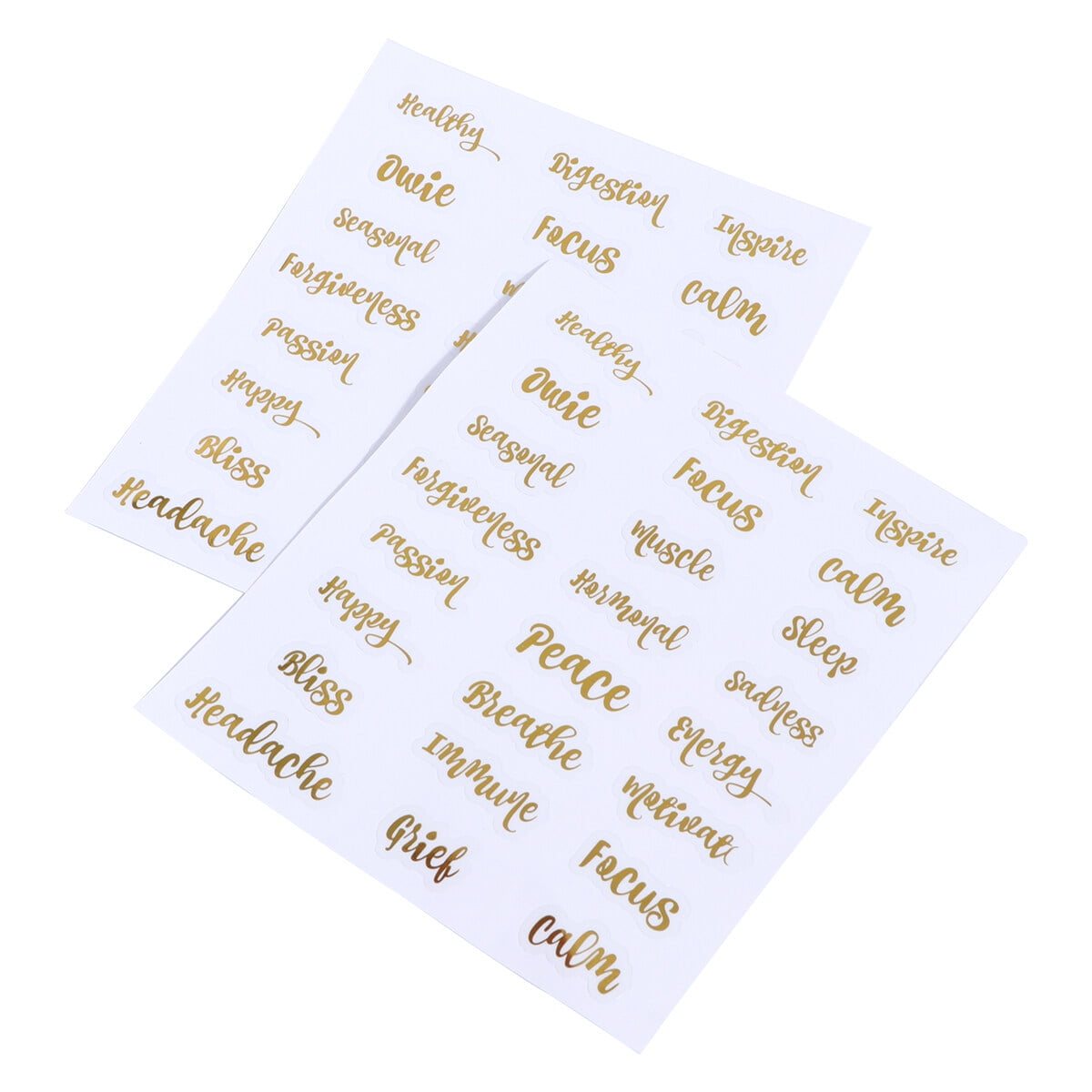 Huaq Gold letter sticker essential oil bottle label sticker 5 pieces ...
