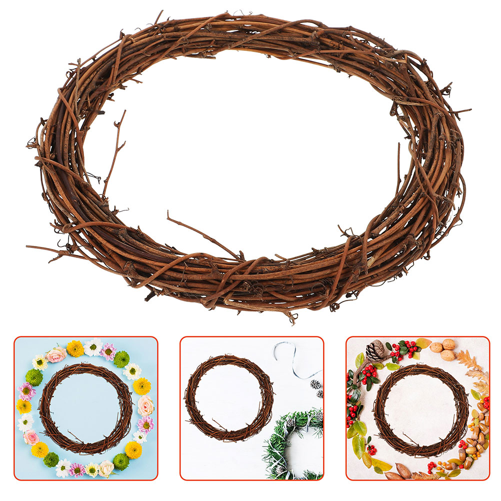 Huaq Handmade DIY wreath rattan ring soil vine grape vine ring vine ...