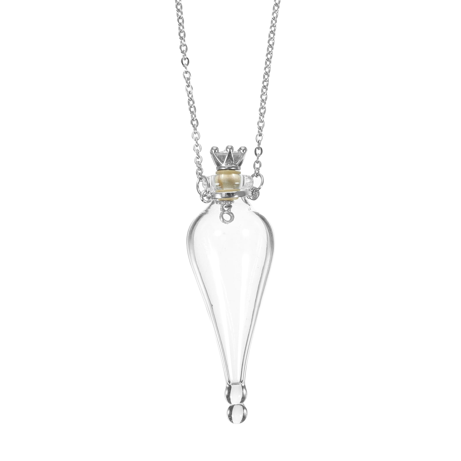 OUNONA Hanging Glass Bottle Necklace Mini Wishing Bottle Pendant 1 Set ...