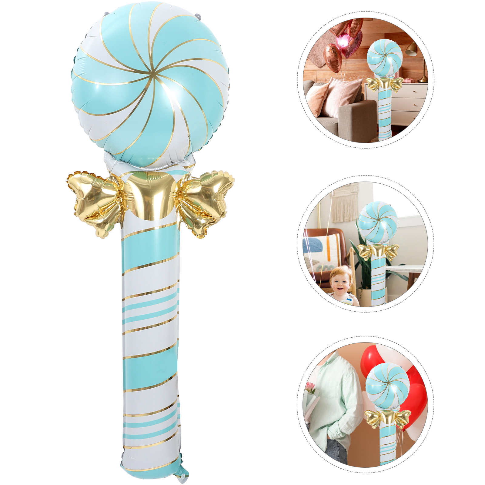 Huaq Large candy stick aluminum balloon Christmas party decoration ...
