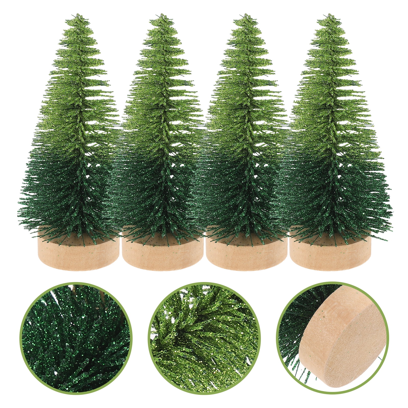 Huaq Mini cedar tree ornaments, two-tone pine needle Christmas tree ...