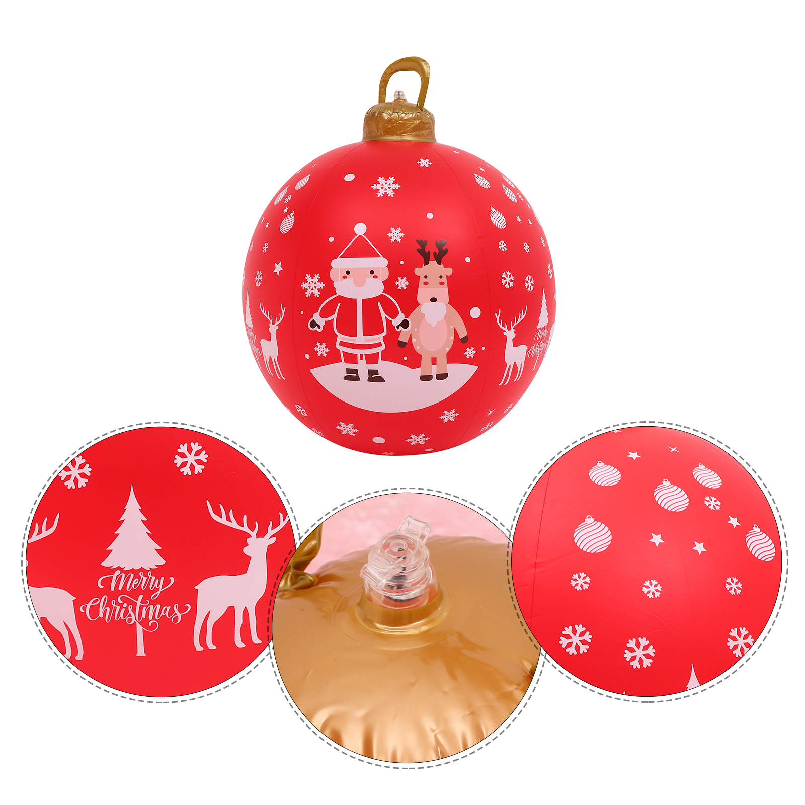 Huaq PVC Inflatable Christmas Ball Garden Decoration Atmosphere ...