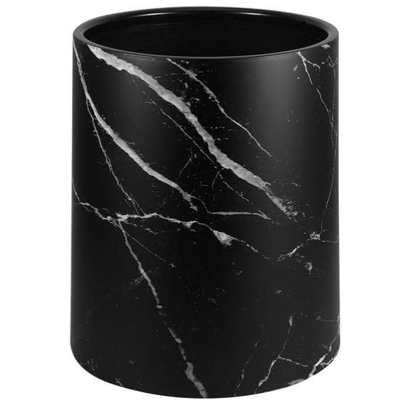 Huaq Small Trash Can Round Lidless Wastebasket Marbling Trash Bin ...