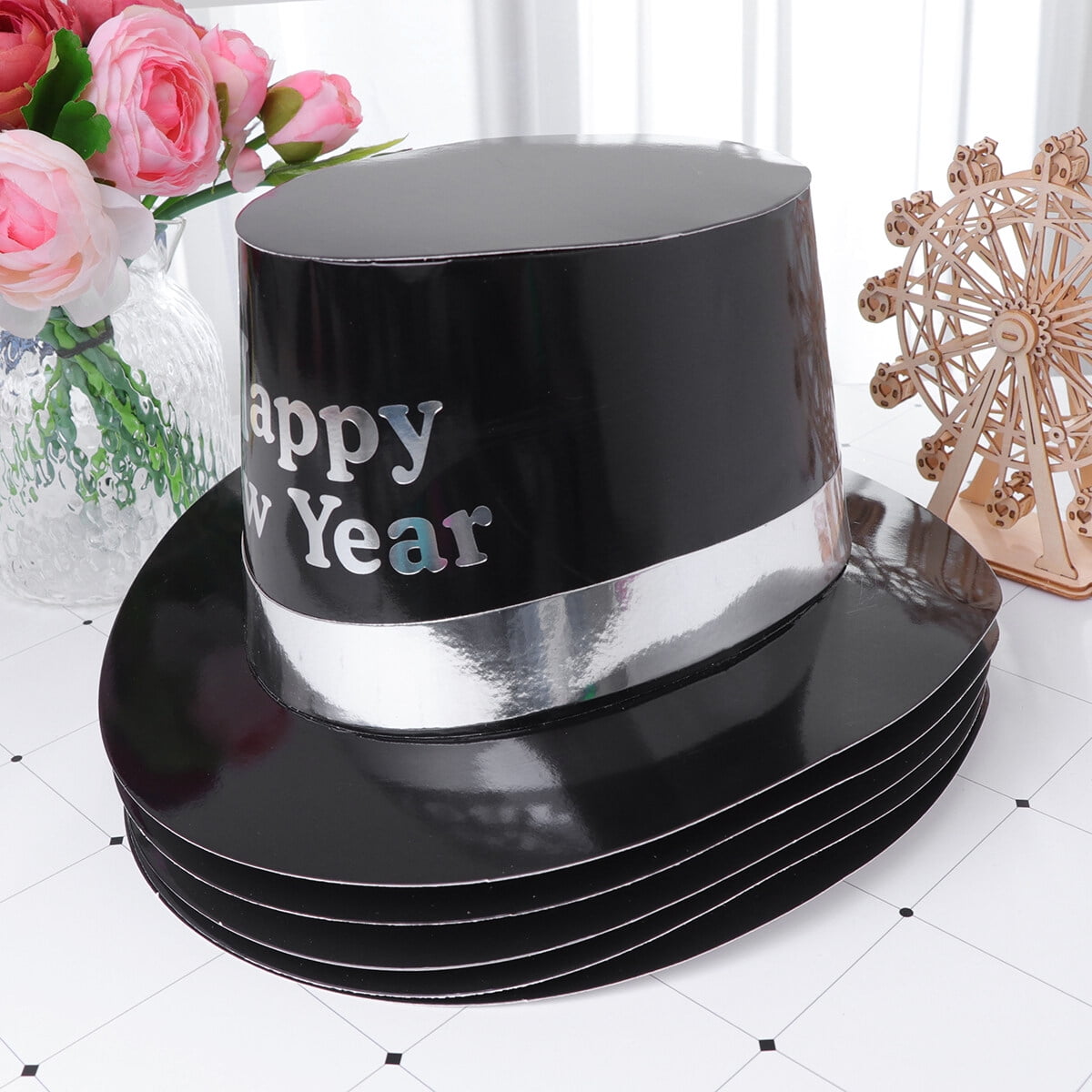 Huaq Stage performance props paper hat party hat birthday hat (white ...