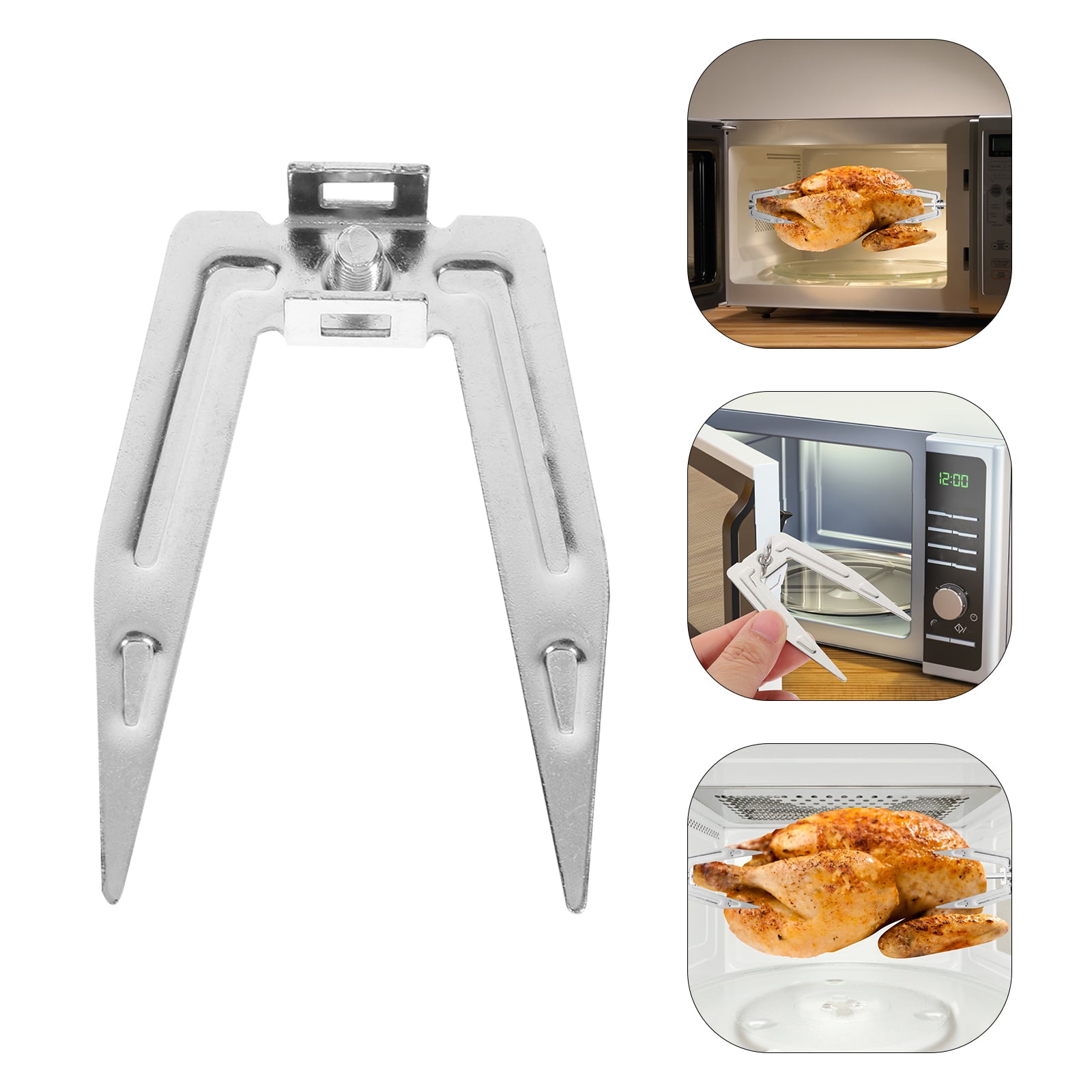 OUNONA Stainless Steel Rotating BBQ Forks for Outdoor Grilling and ...