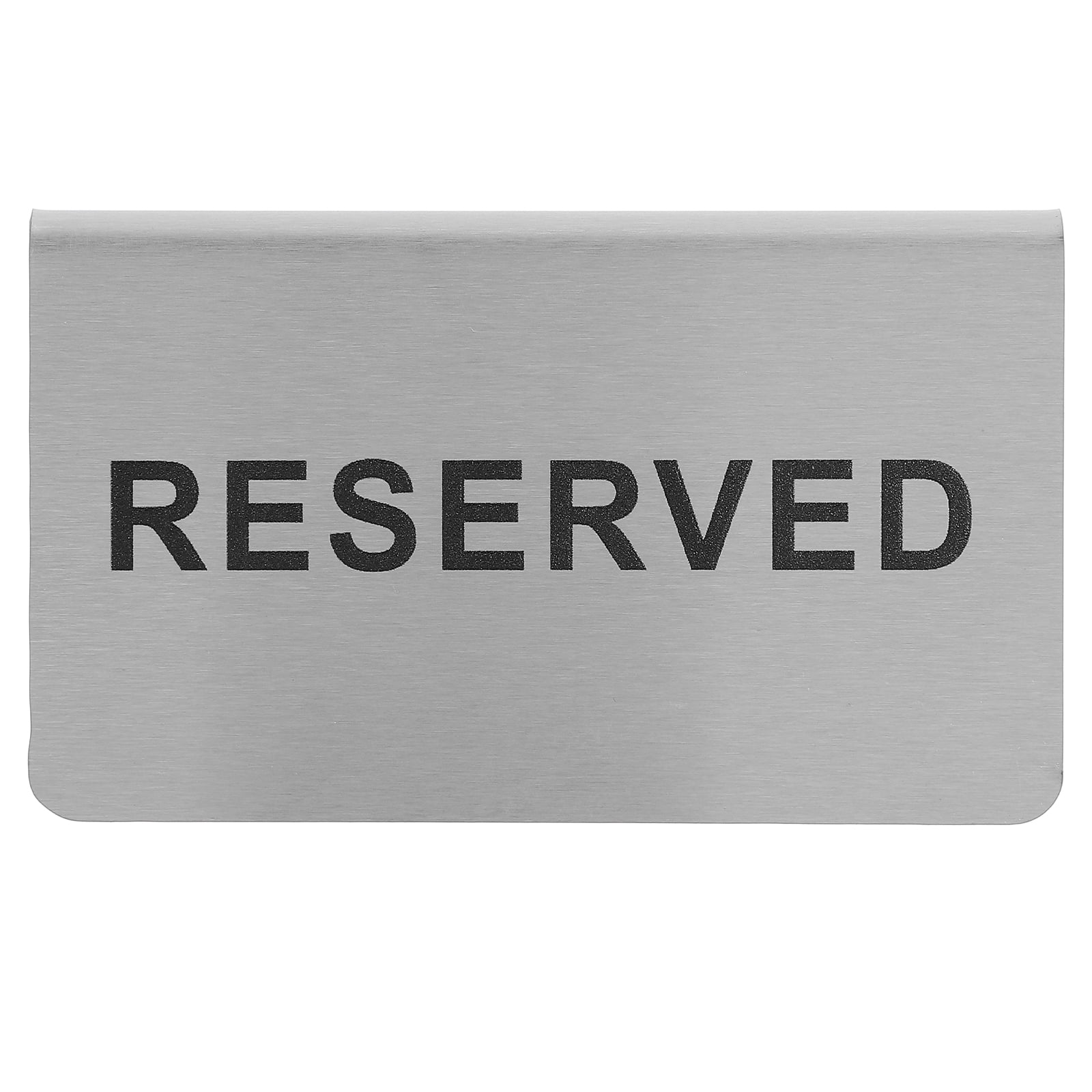 Reserved Sign Table Top Metal Stainless Steel Silver for Decor Triangle ...