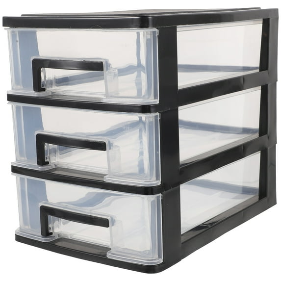 Huaq Three-layer Plastic Drawer Type Closet Portable Storage Cabinet ...