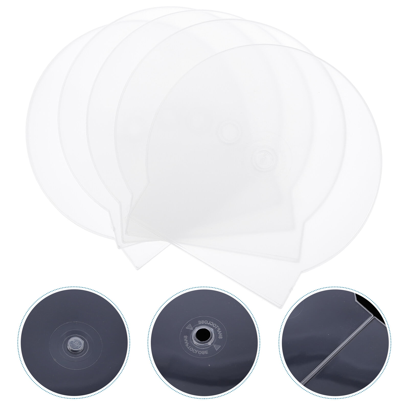 Huaq White transparent CD semicircular disc box DVD shell disc box ...