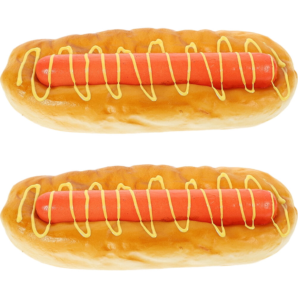 Huaqiet 2pcs Fake Burger Model Decoration Artificial Burger Model Bread ...