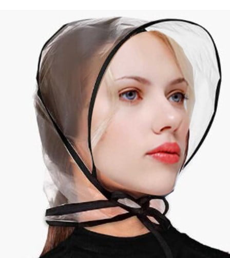 Huaqiet 5pcs Waterproof Rain Bonnet Clear Plastic Rain Hats to Protect ...