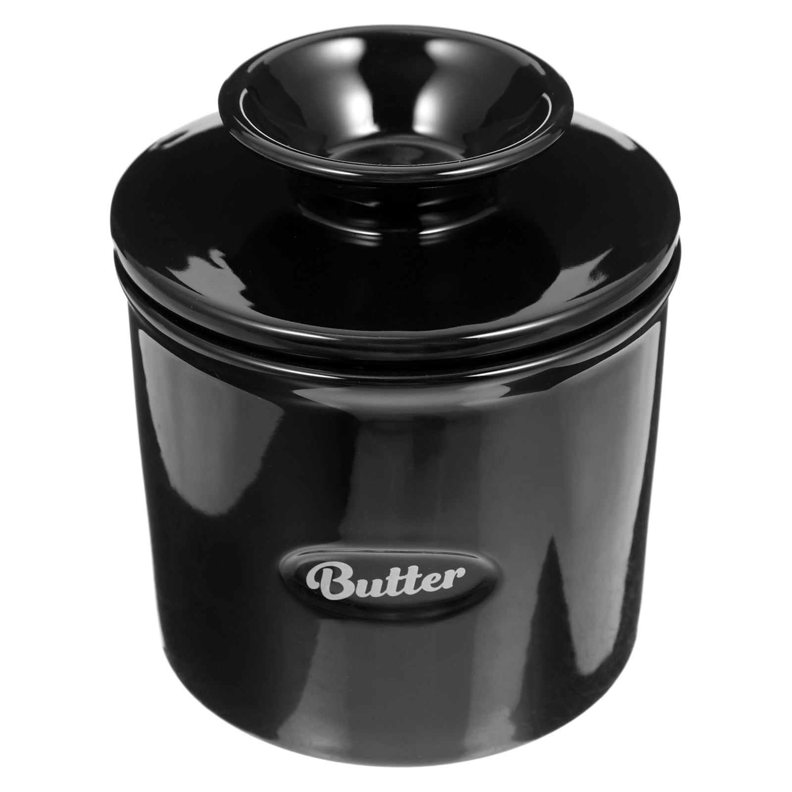 Huaqiet Glazed Cheese Jar Ceramic Butter Container Ceramic Butter Box ...