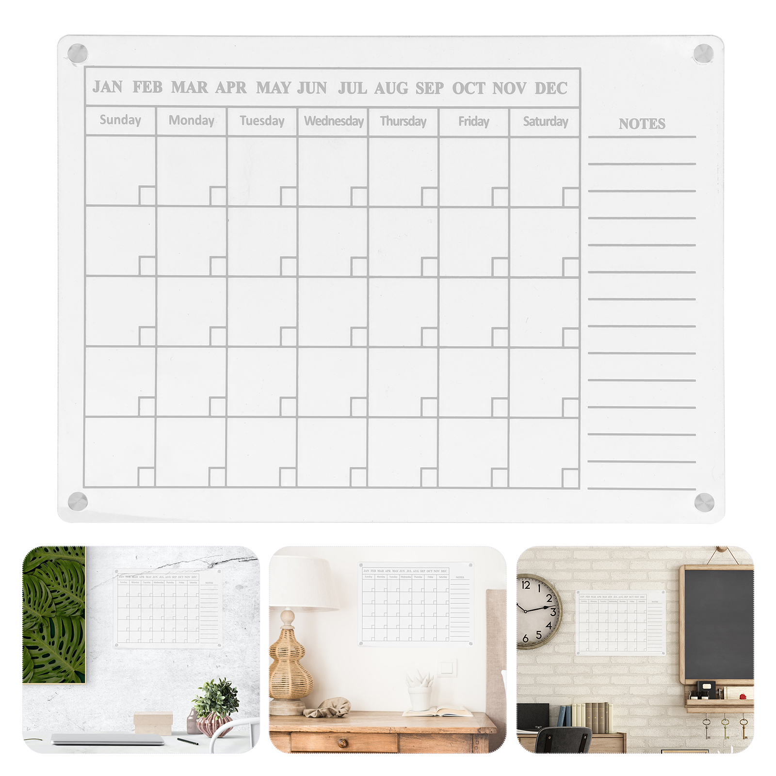 Huaqiet Refrigerator Planning Board Magnetic Dry Erase Board for Fridge ...