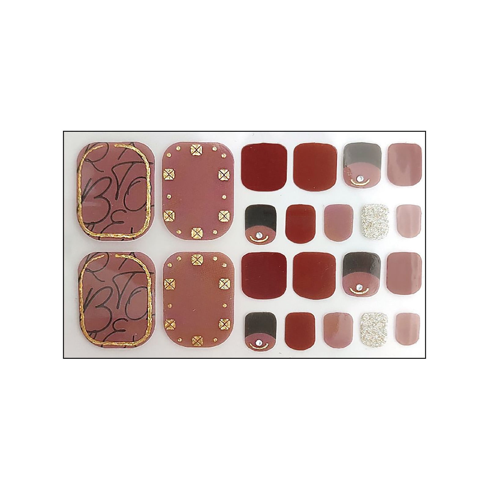 Huarll Nail Stickers, Nail Stickers, Toe Nail Stickers Summer Toe Nail ...