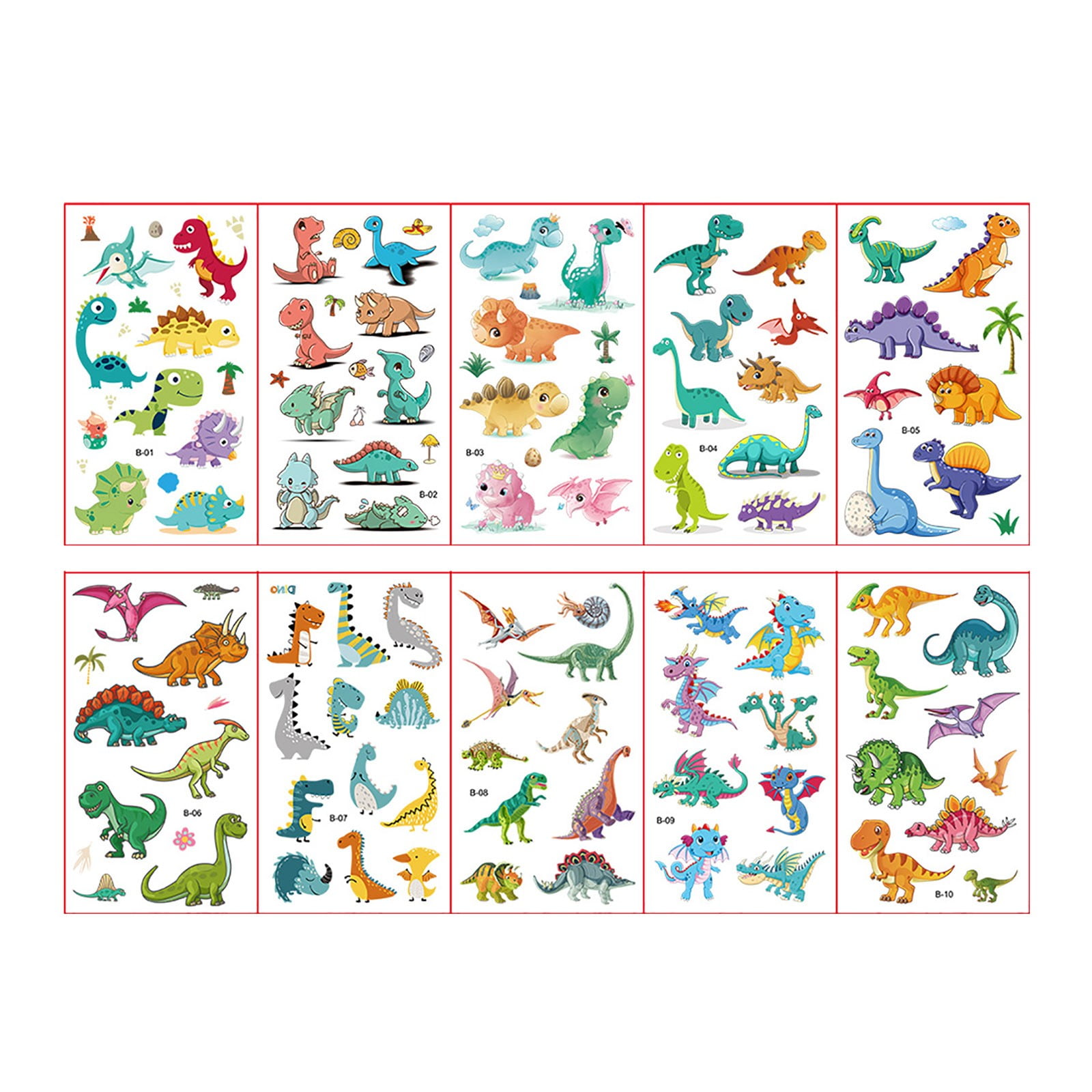 Huarll Tattoo Products, Tattoo Sticker, Dinosaur Stickers for Kids Boys ...