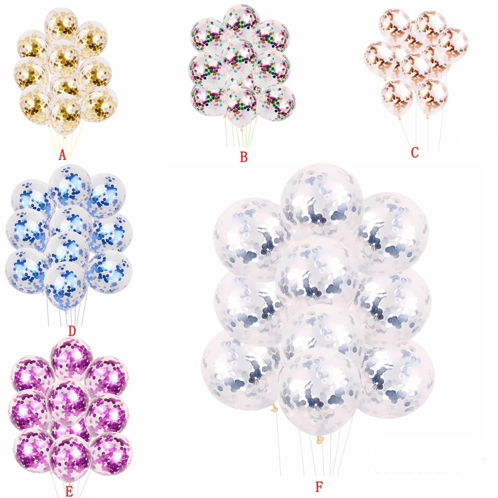 Huayishang Balloons Clearance, 10Pcs 12 Inch Foil Latex Confetti ...